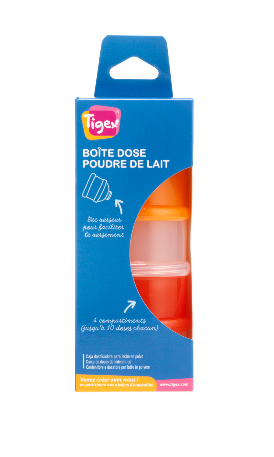 Boîtes dose poudre de lait - Tigex